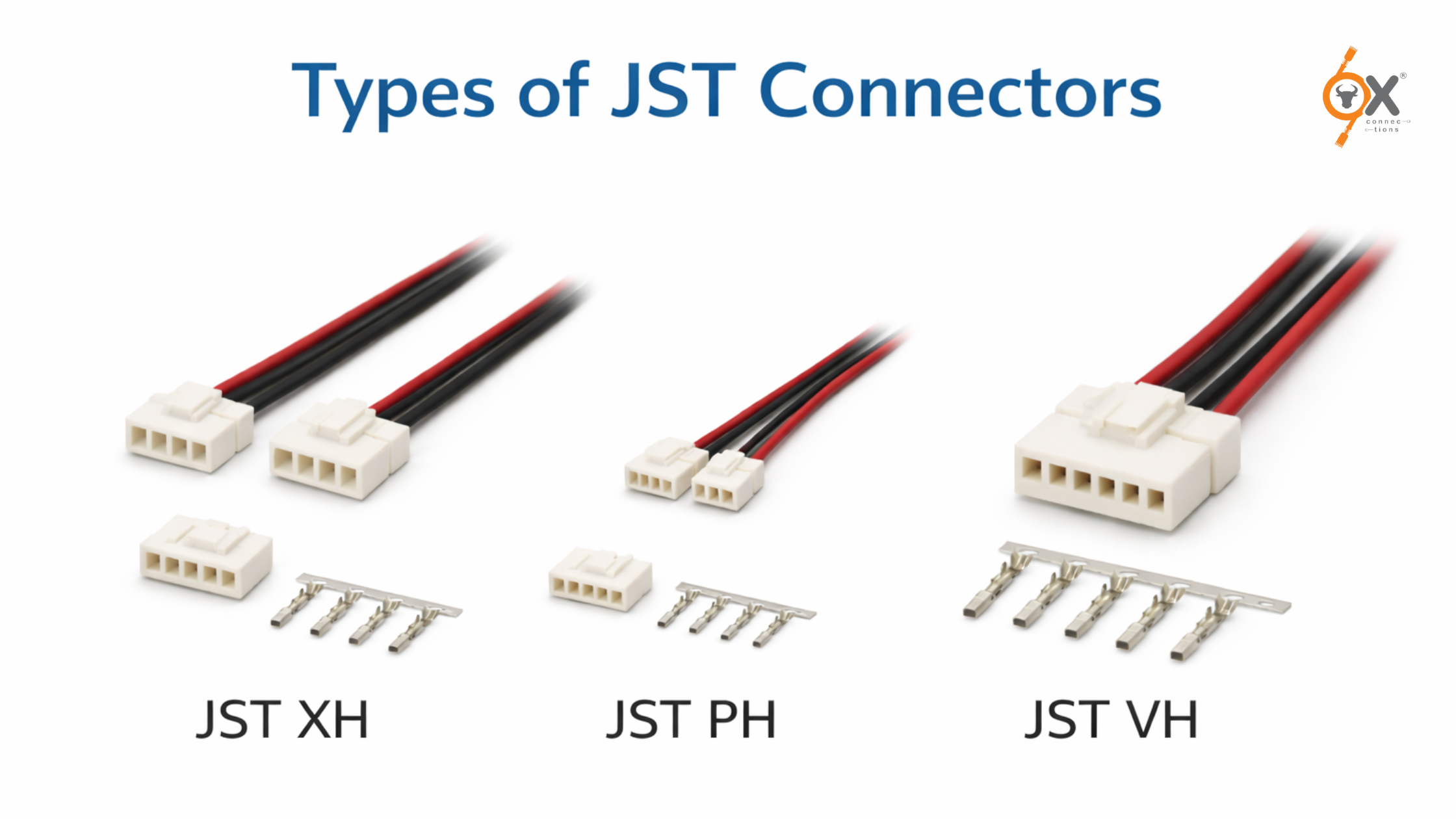 Types of JST Connectors (XH, PH, VH): Pinout, Specifications & Cost ...