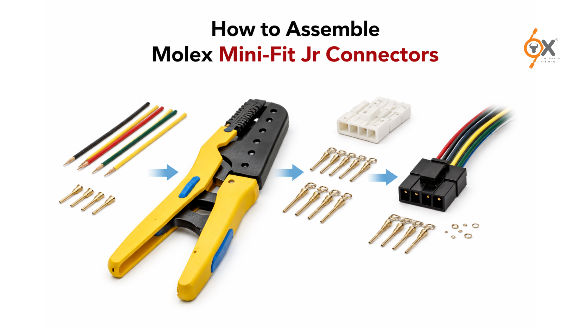 How to Assemble Molex Mini-Fit Jr Connectors: Crimping, Wiring, Pinout ...